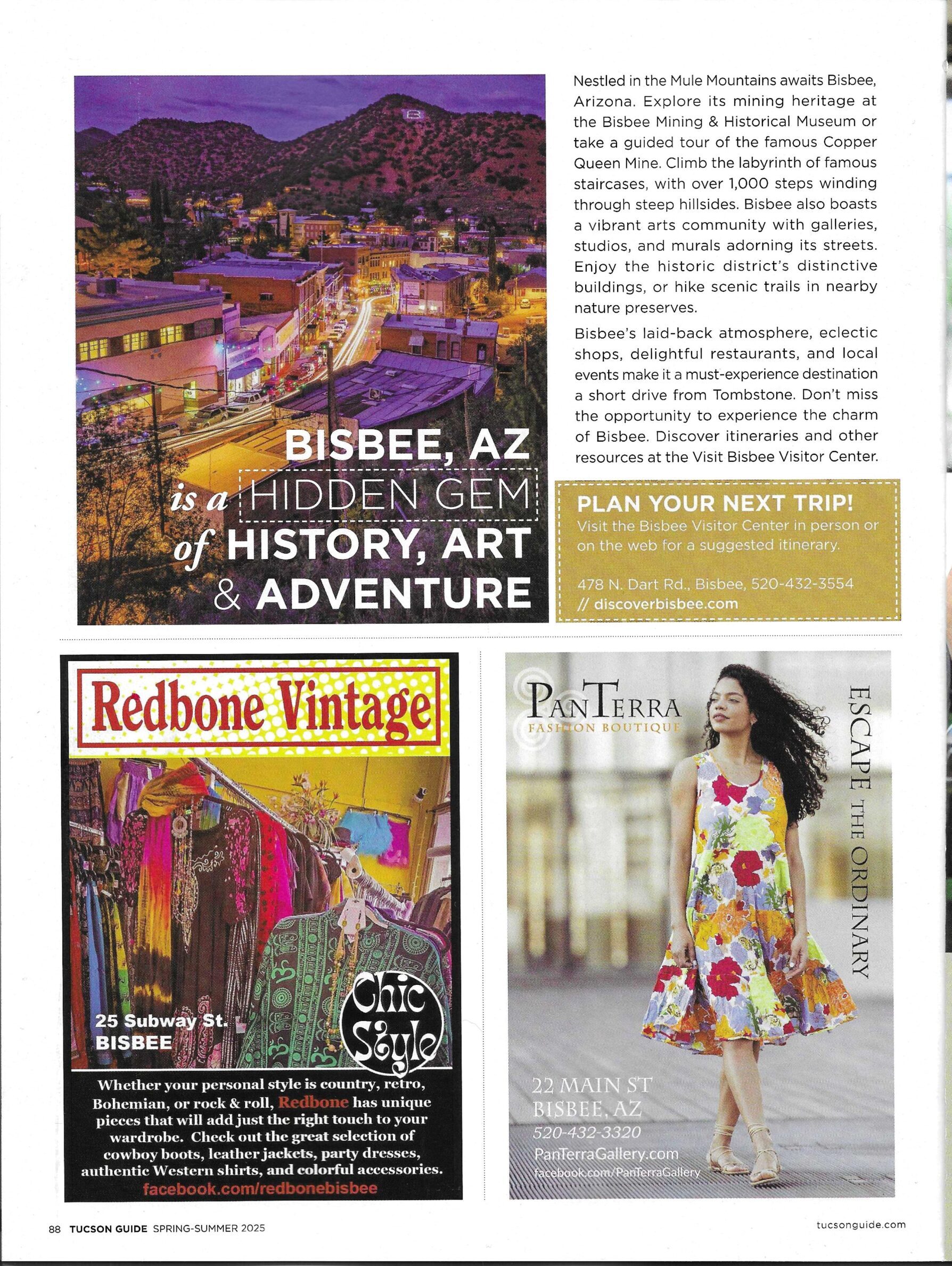 Discover Bisbee Print Advertising - Discover How to Have Fun in Bisbee